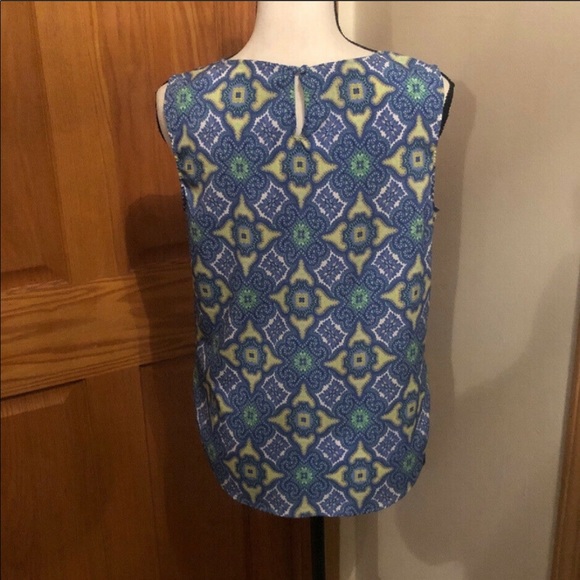 Talbots | Tops | Talbots Blue Print Top | Poshmark